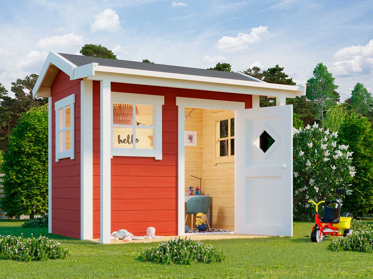DIY Playhouse Kit Little Lodge - Outdoor Wooden Playhouse